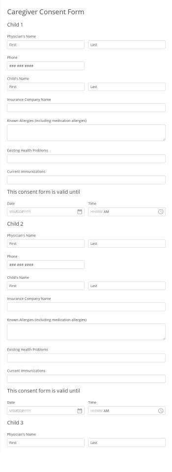Consent Form Templates | 247FormsBuilder