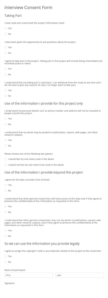 Consent Form Templates | 247FormsBuilder