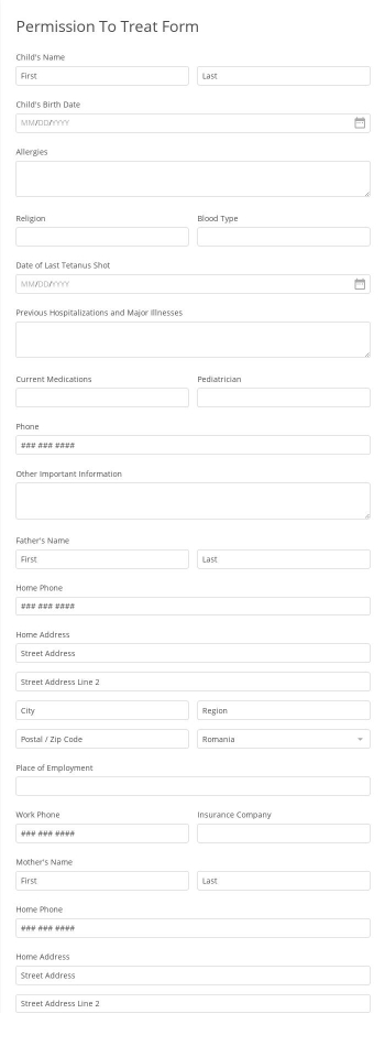 Consent Form Templates | 247FormsBuilder